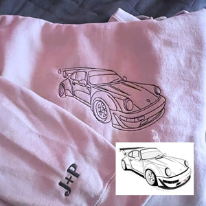 Custom Car from Photo | Embroidered Sweatshirt, Hoodie - Embroly