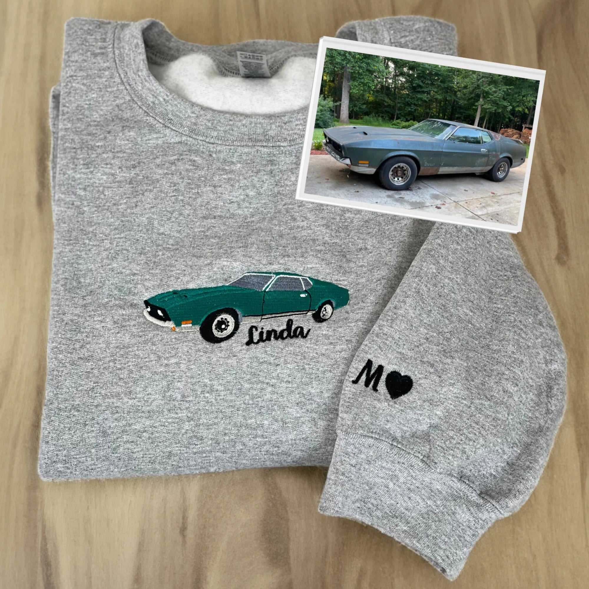 Custom Car from Photo | Embroidered Sweatshirt, Hoodie - Embroly