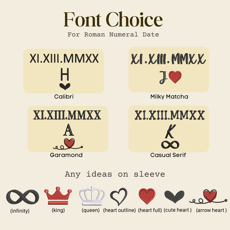 Personalized Date Hoodie Anniversary Year Embroidered Matching Wedding ...