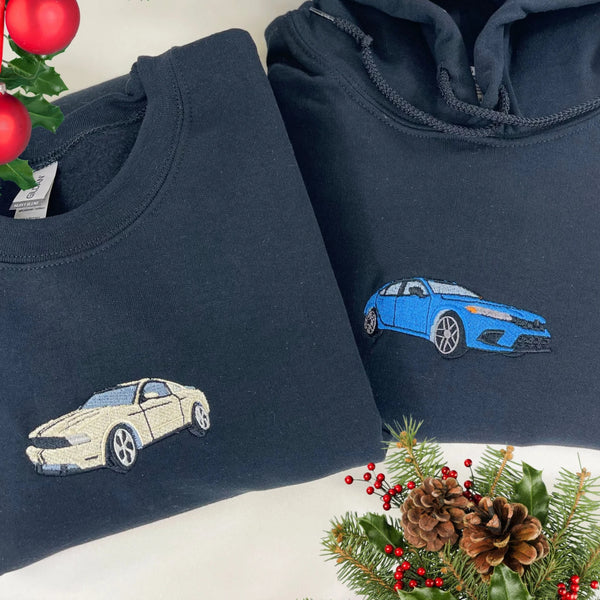Custom Car from Photo | Embroidered Sweatshirt, Hoodie - Embroly