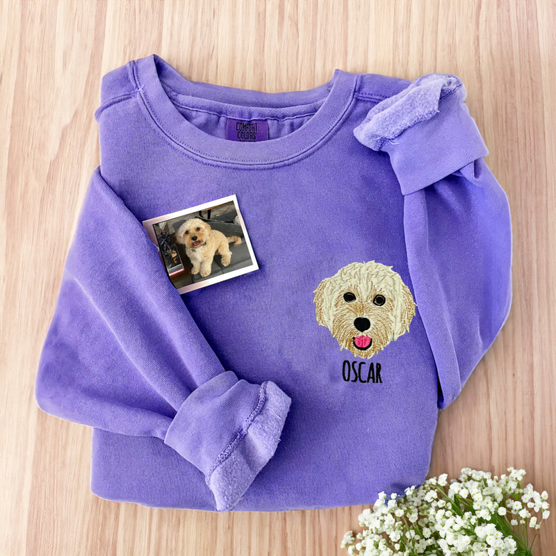Comfort Color® Personalized Dog Sweatshirts for Humans with Custom Emb ...