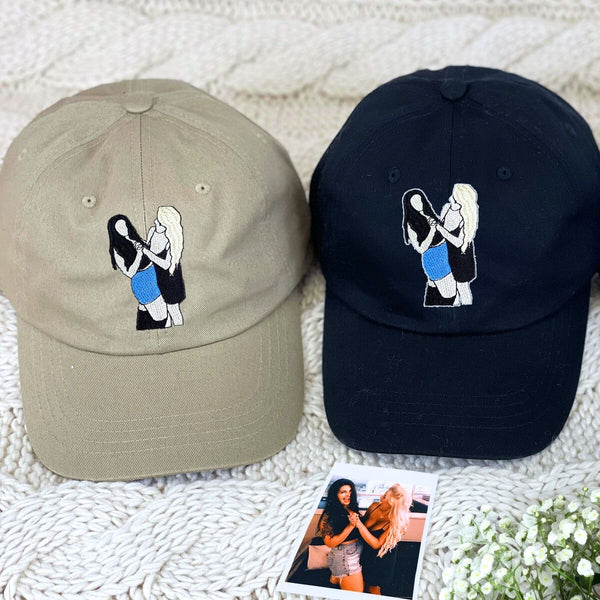 Personalized Best Friend Hat with Custom Embroidered Photo - Unique So