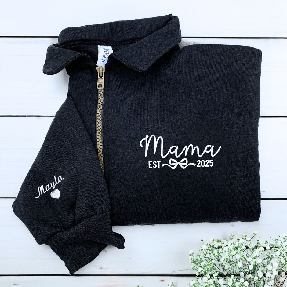 Custom Embroidered Quarter-Zip Sweatshirts | No Minimums | Embroly