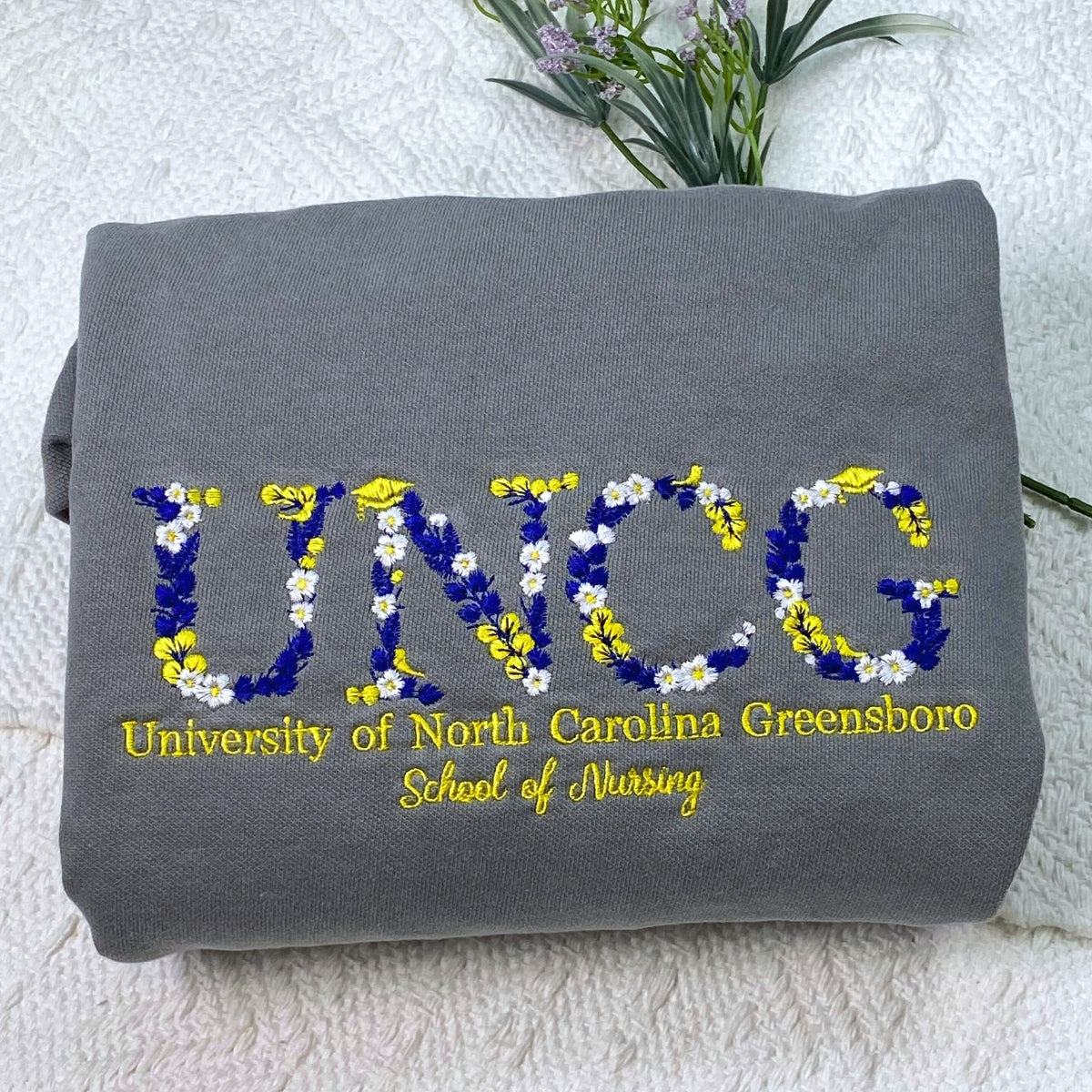 Custom Embroidered College University Sweatshirt - Embroly