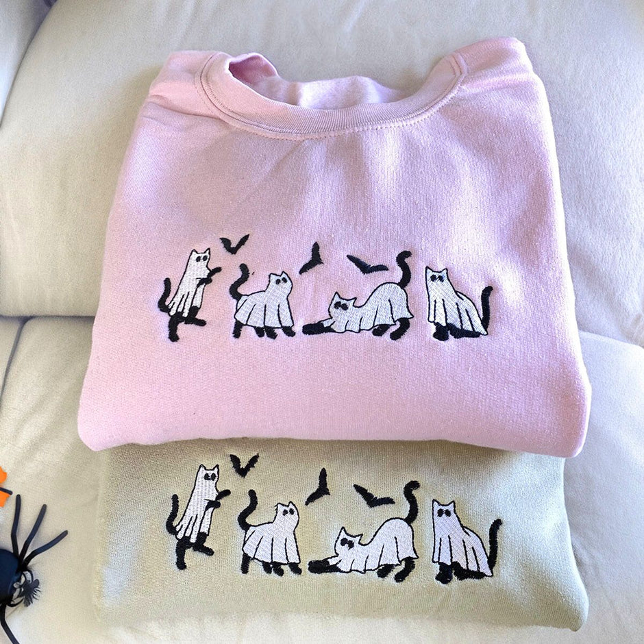 Embroidered Halloween Sweatshirts – Cute & Spooky Designs for Fall